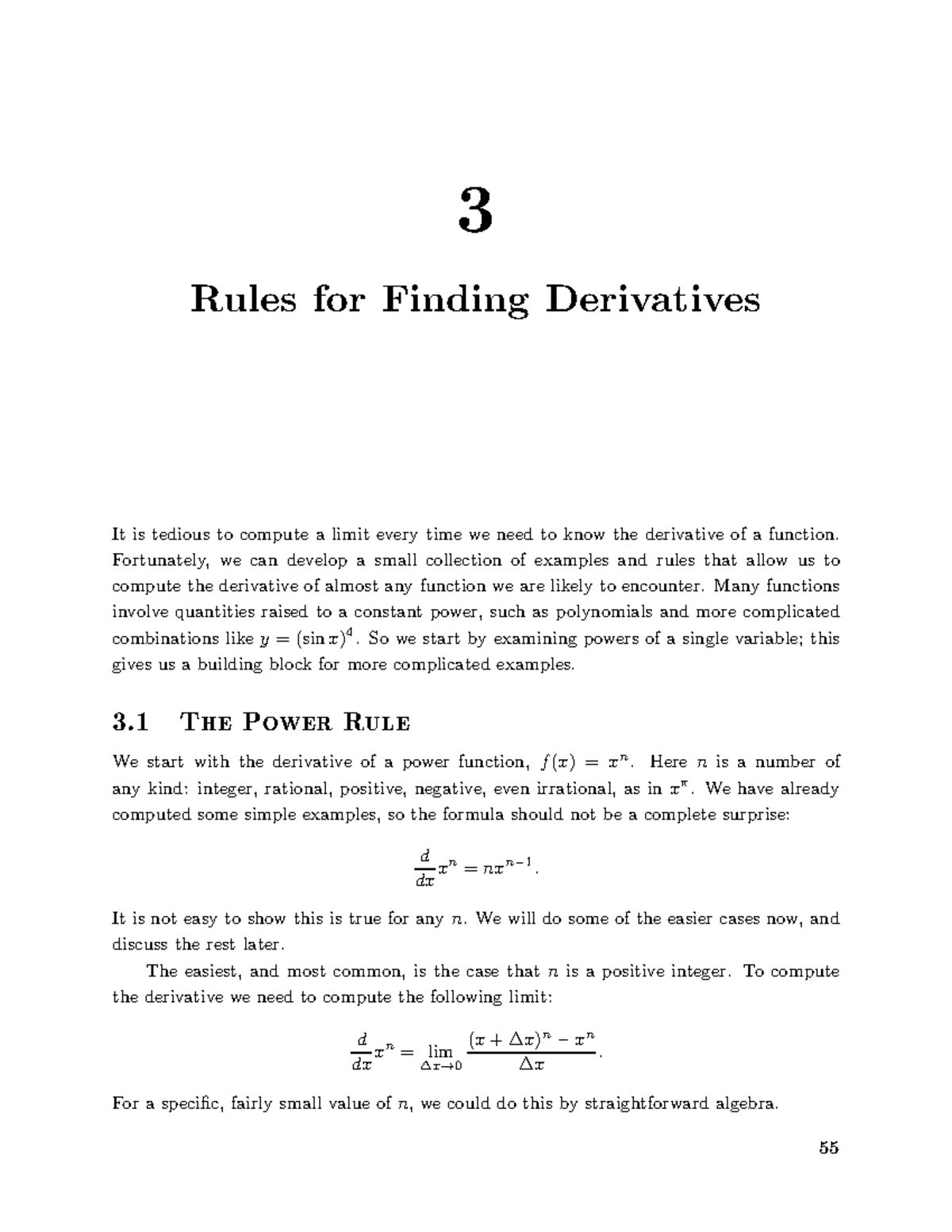 Calculus 03 Rules for Finding Derivatives - 3 Rules for Finding ...