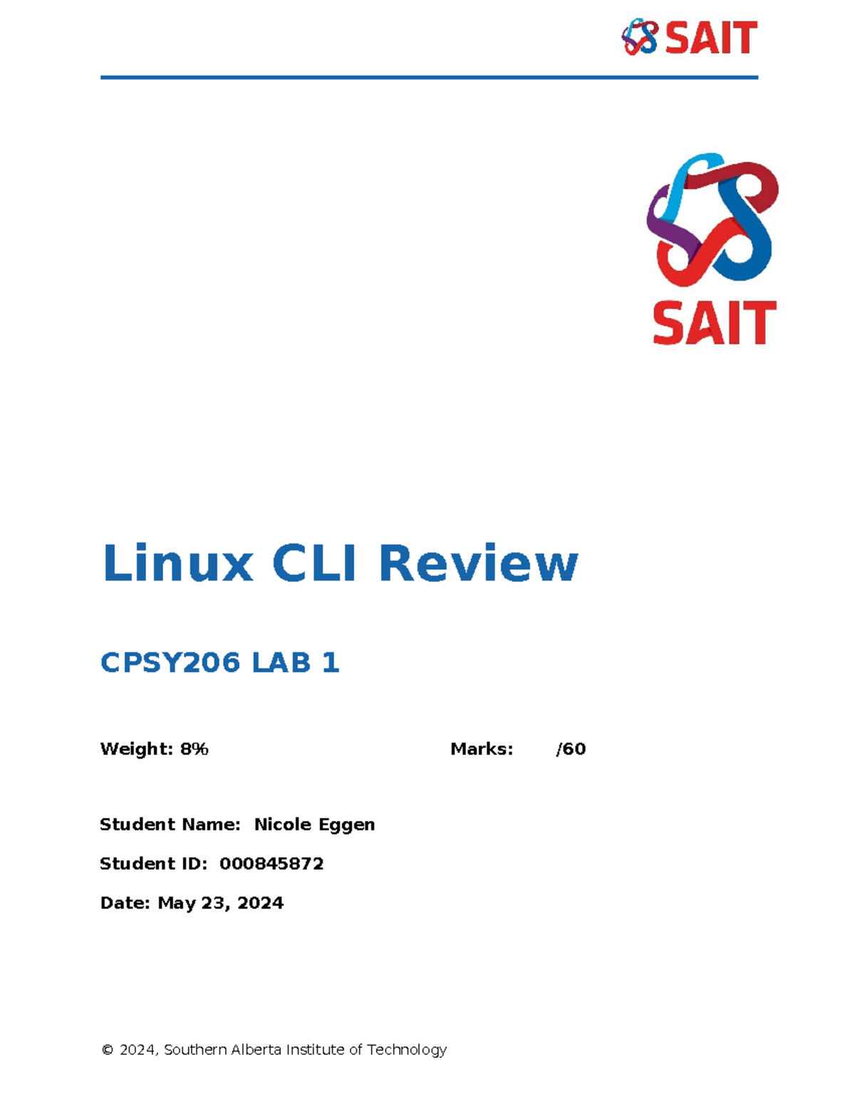 Lab 1 Linux Cli Review Lab Linux Cli Review Cpsy206 Lab 1 Weight 8