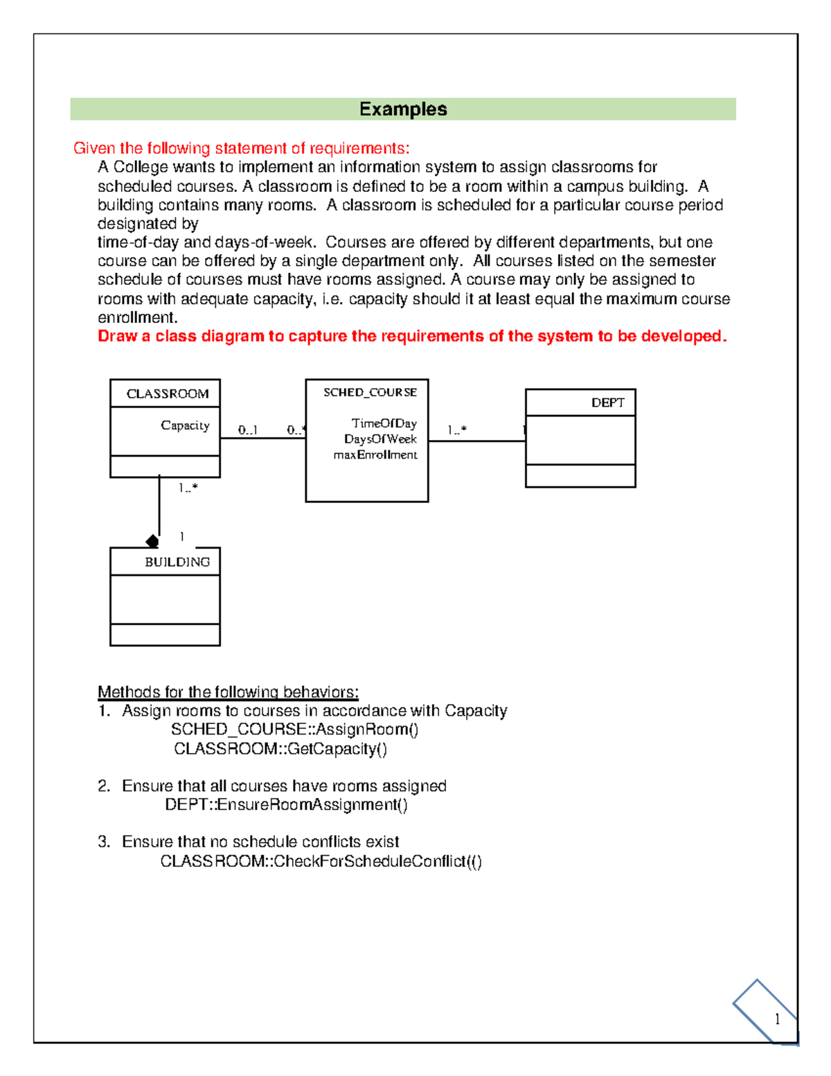 Sw System Models Software Engineering 1 Examples Given The Following Statement Of