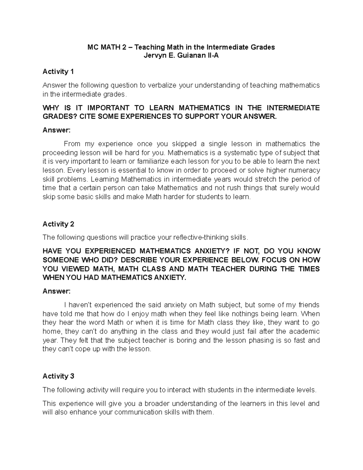 MC MATH 2- Lesson 1 - teaching math - MC MATH 2 – Teaching Math in the ...