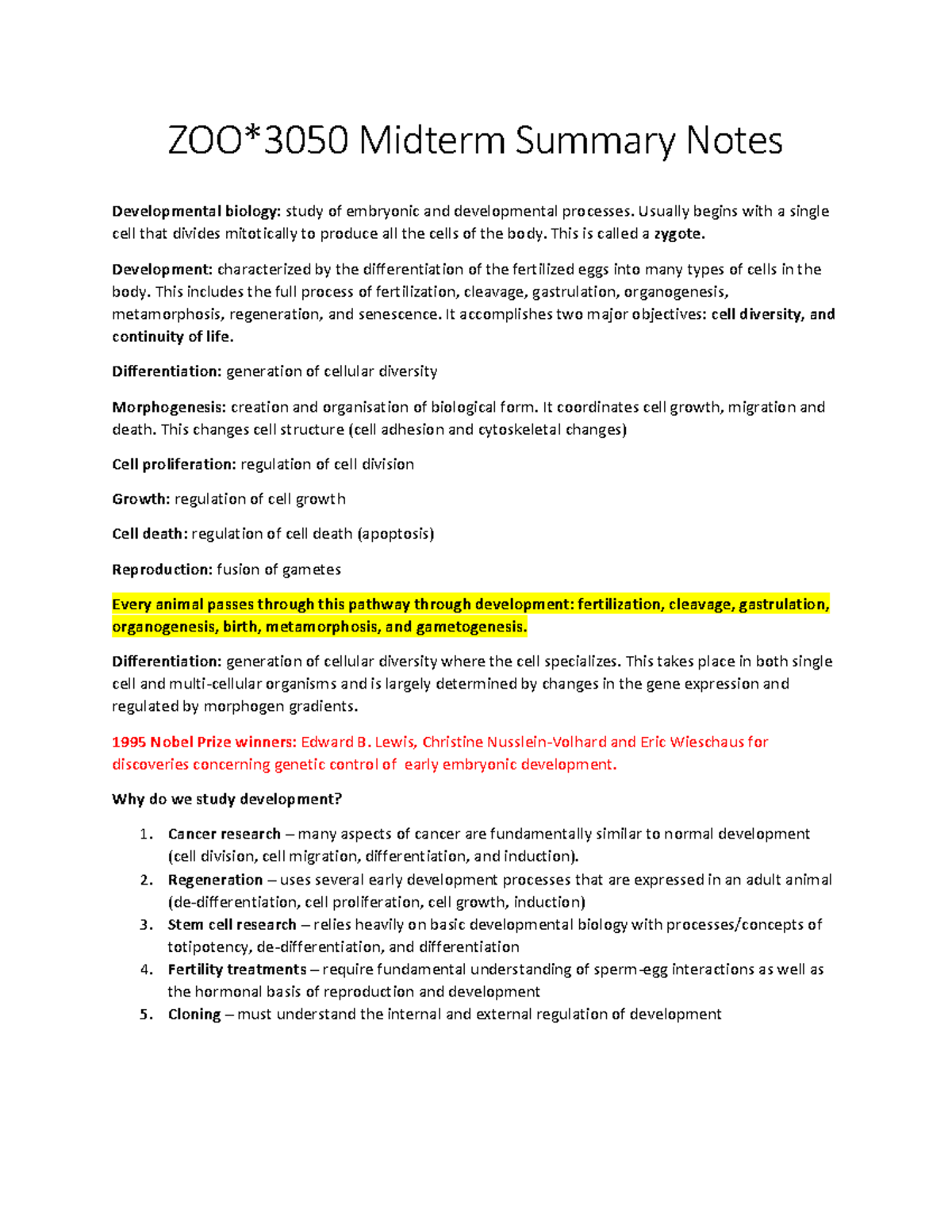 Final review - Warning: TT: undefined function: 32 Warning: TT: undefined function: 32 ZOO*3050 ...