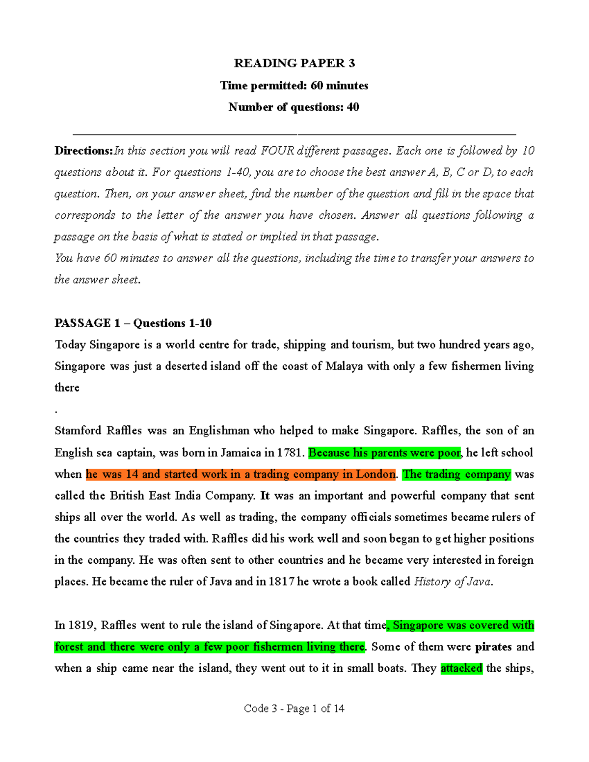 Vstep-Reading test 3 done - READING PAPER 3 Time permitted: 60 minutes ...
