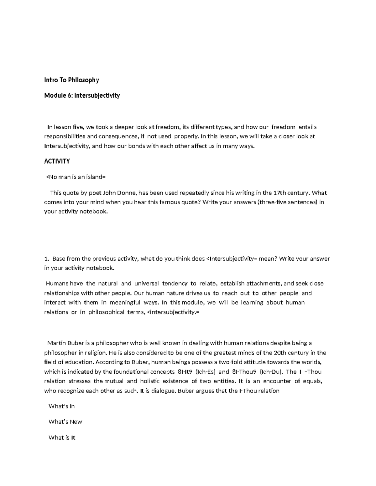 Intersubjectivity lesson - In this lesson, we will take a closer look ...