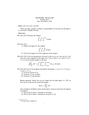 Calculus 3 Final Exam Practice - Question 1. (i) Give specific ...