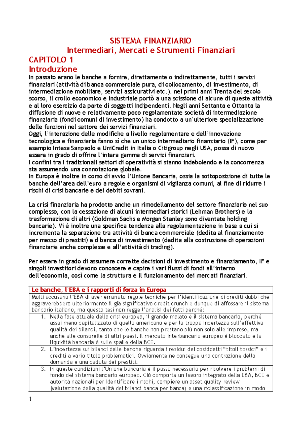 Sistema Finanziario - SISTEMA FINANZIARIO Intermediari, Mercati e ...