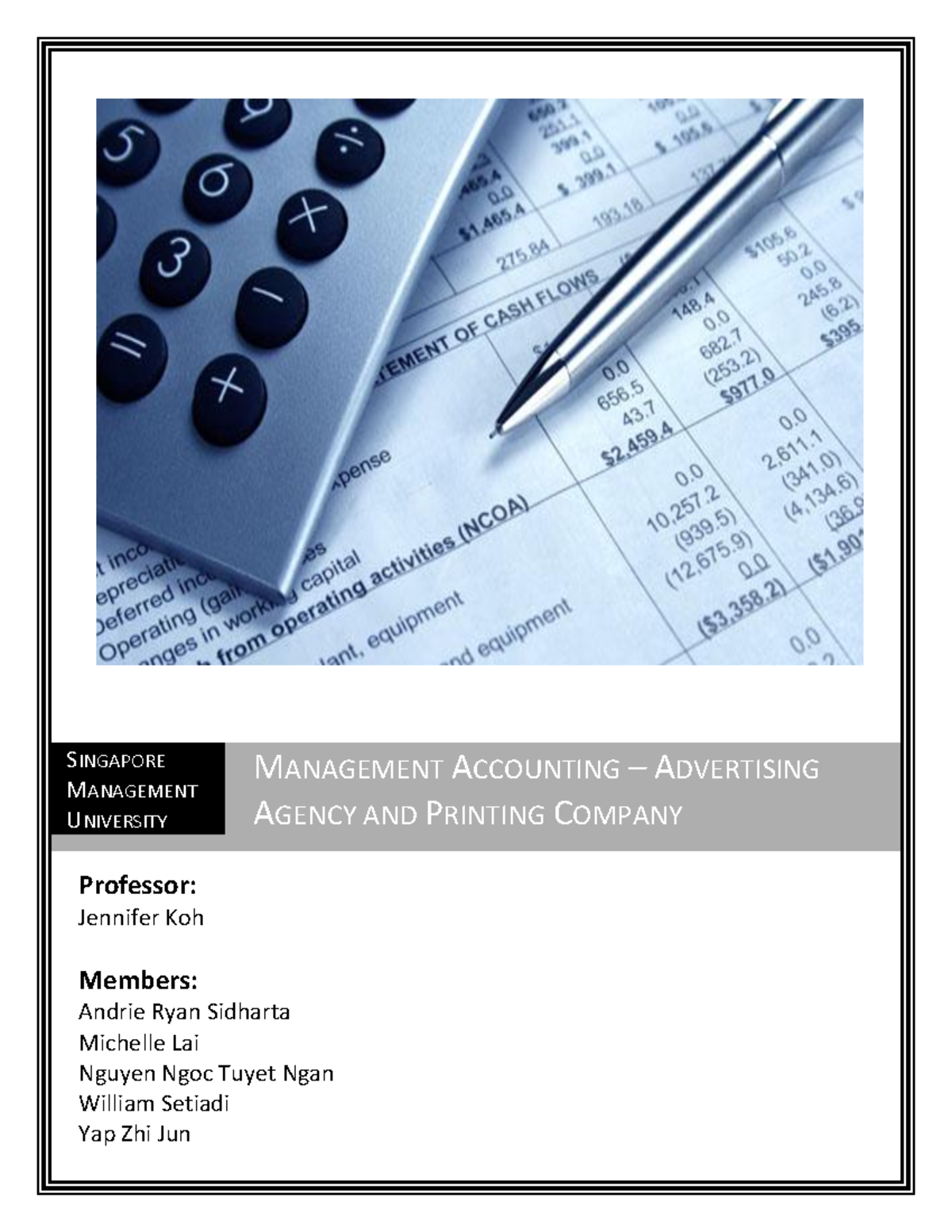 Management Accounting Report Final - SINGAPORE MANAGEMENT UNIVERSITY ...