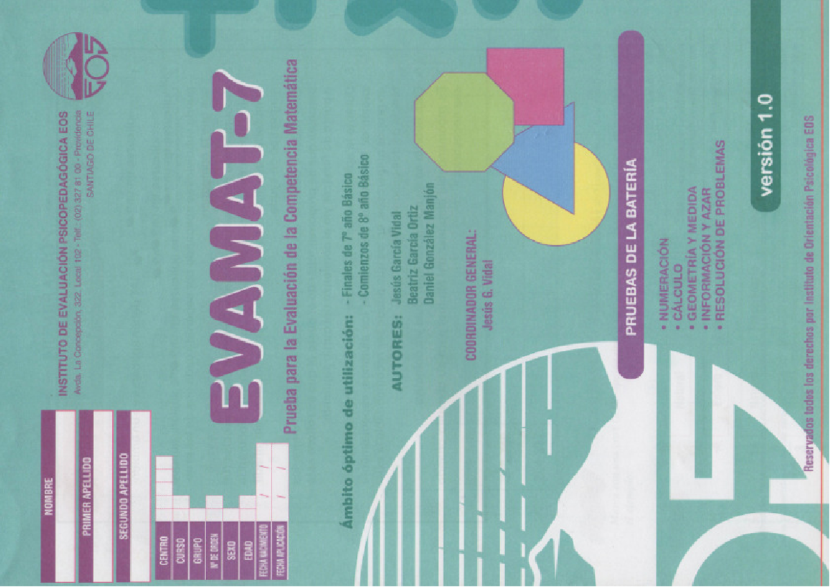 Evamat 7 - instrumentos de evaluacion psp - Studocu
