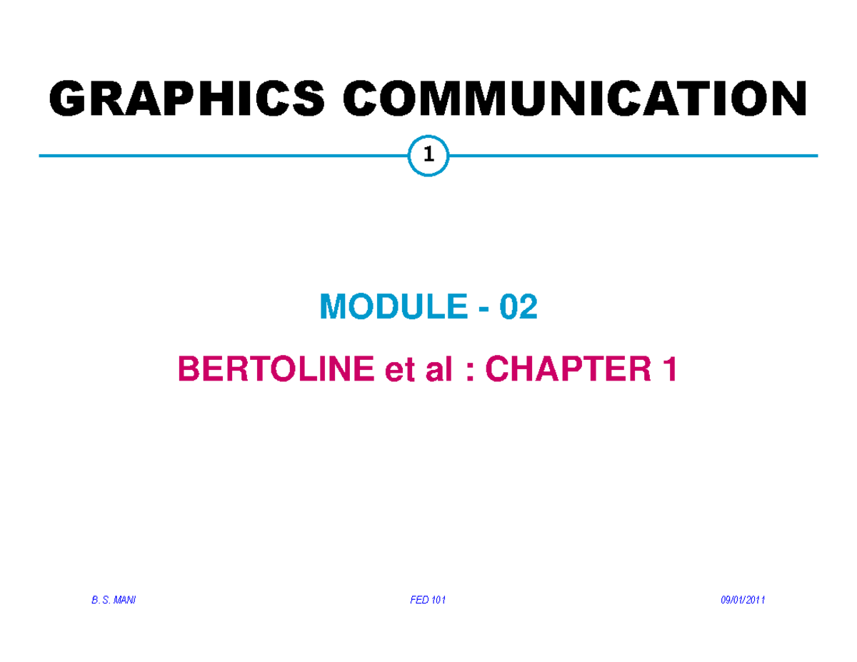 02 Graphics Communication module 02 - FED 101 - MODULE - 02 BERTOLINE et al : - Studocu