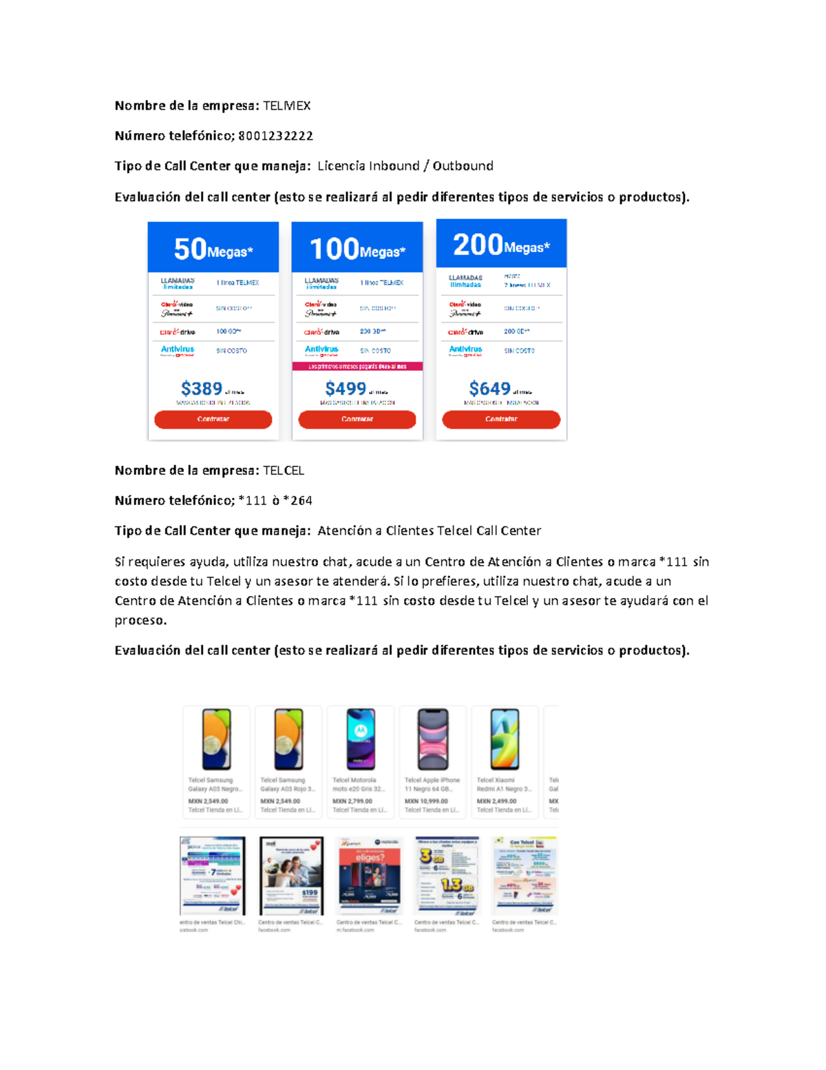 Call center esteban - muy bien - Nombre de la empresa: TELMEX Número ...