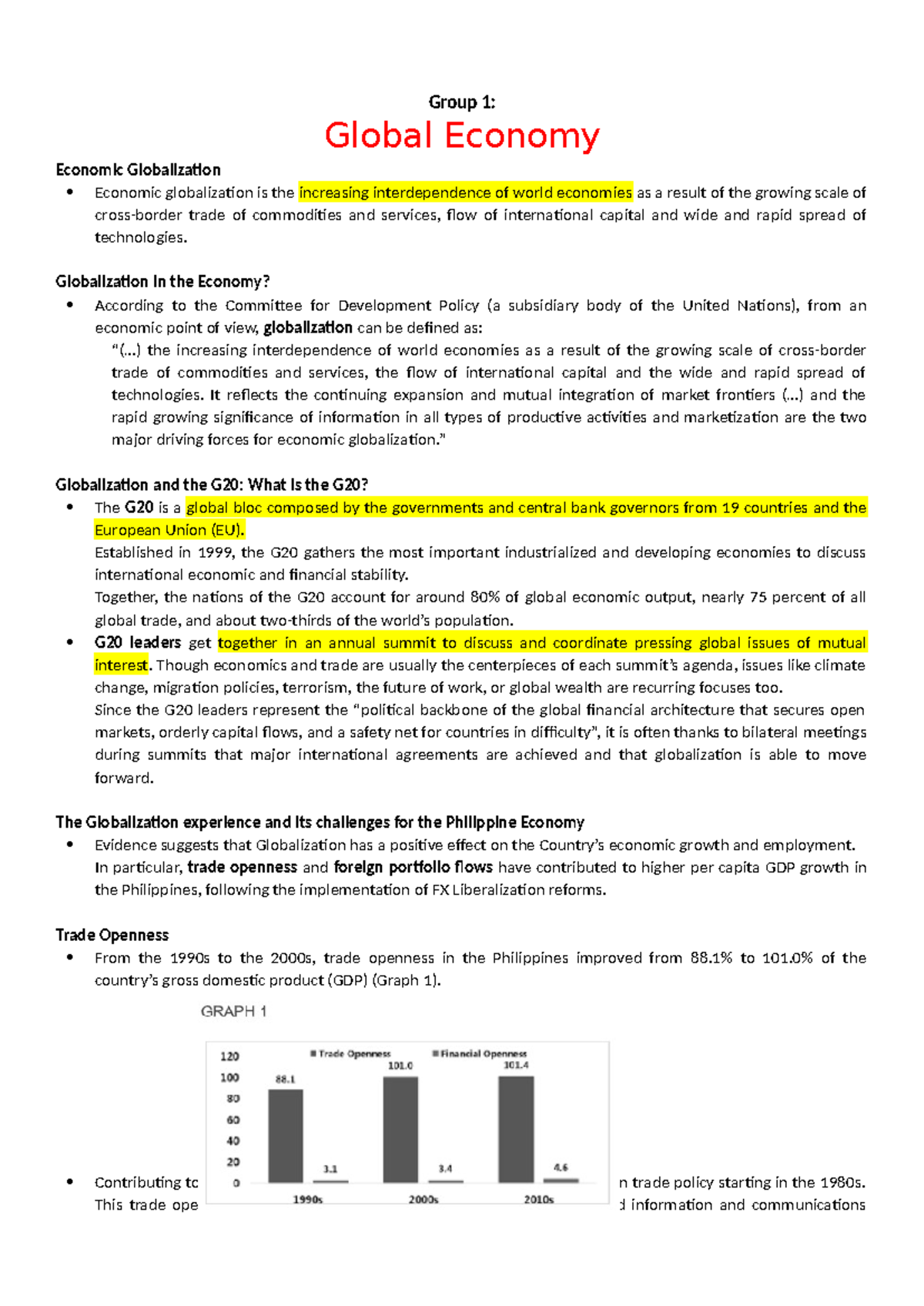 Contemppppppppppppppppppppp - Group 1: Global Economy Economic ...
