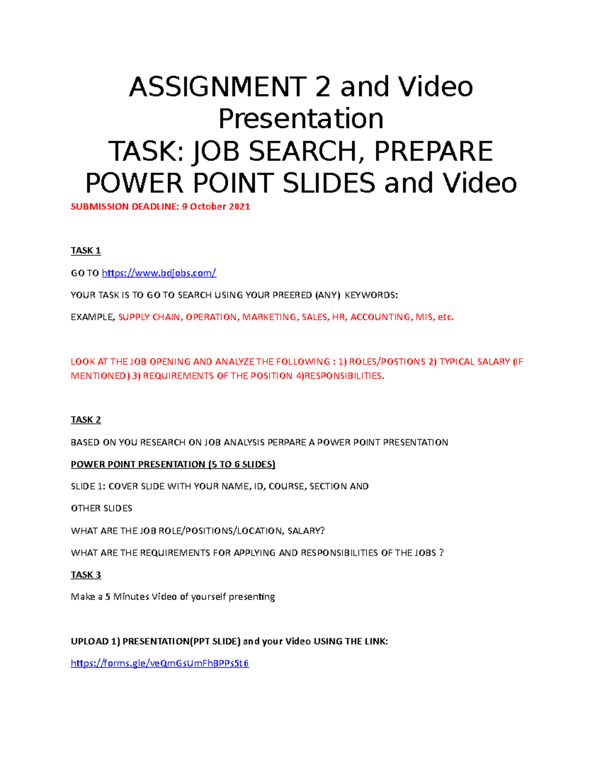 OPM- Assignment 2 and Video Presentation - Operation Management - Studocu
