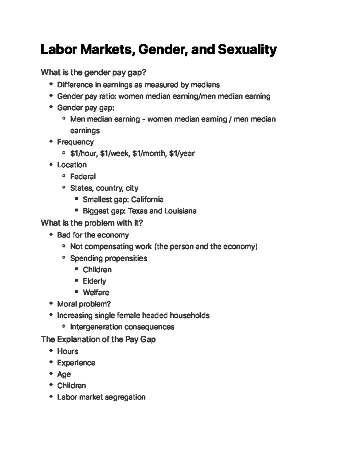 Labor Markets, Gender, and Sexuality - L a b o r Ma r ke t s , G e n d ...
