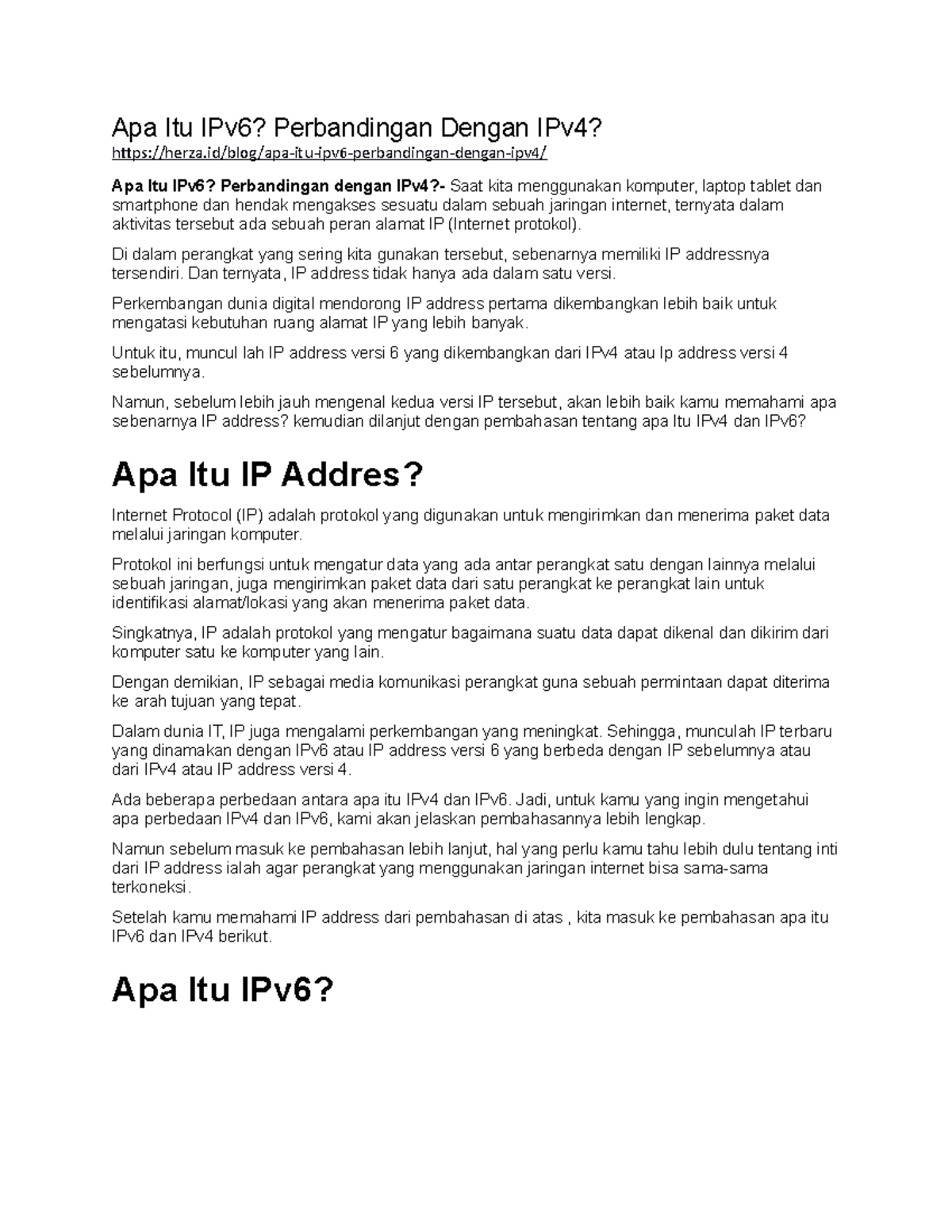 Apa Itu IPv6 dan Perbandingan Dengan IPv4 - Apa Itu IPv6? Perbandingan ...