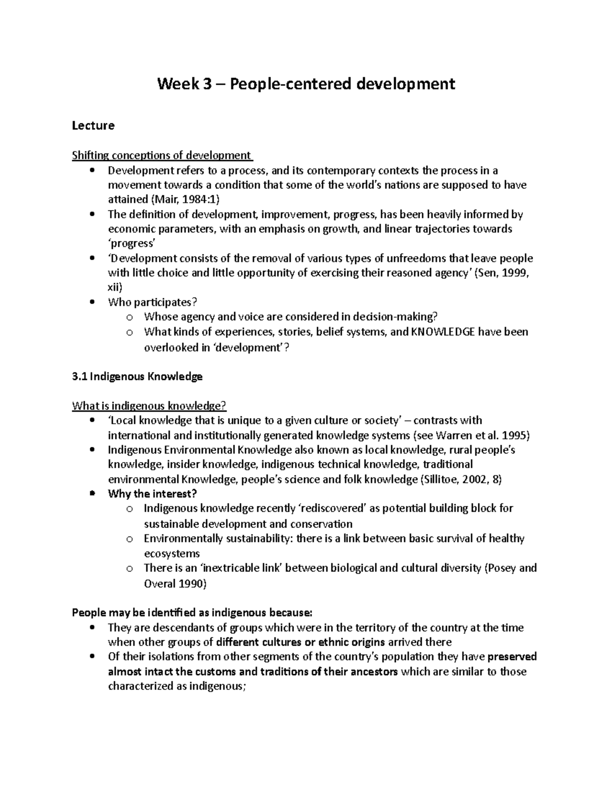 Week 3 – People-centered development - Week 3 – People-centered ...