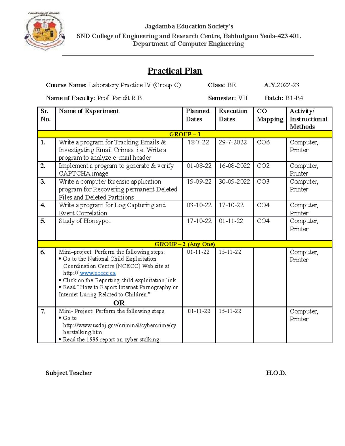 LP IV - Daa sppu notes - Jagdamba Education Society’s SND College of ...