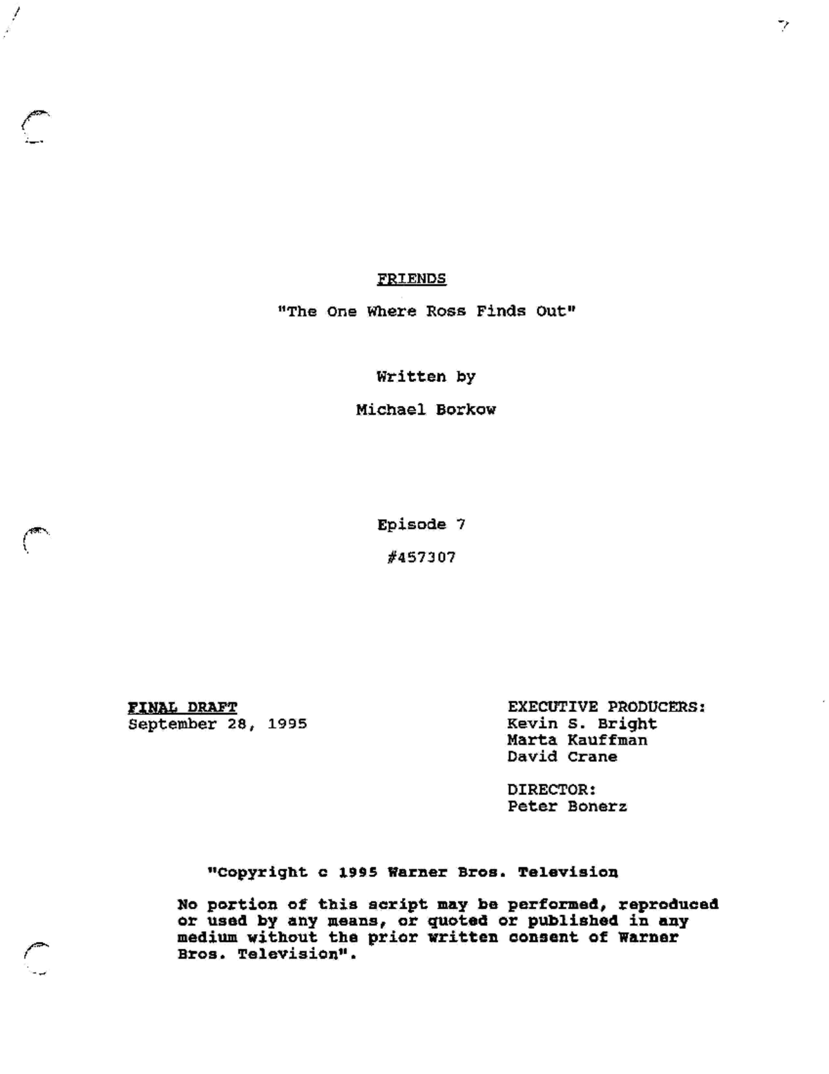 Friends 2x07 - The One Where Ross Finds Out - FRIENDS "The One Where ...