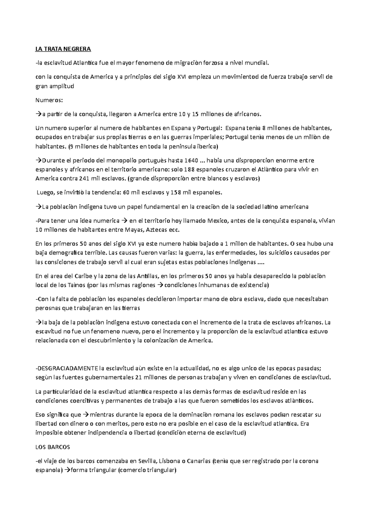 la trata negrera - lingua ispanoamericana - Letteratura Spagnola ...