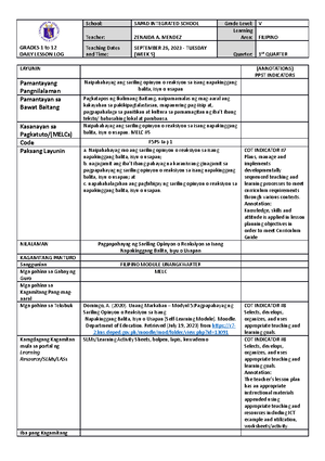 Q2 MATH 7 DLP - MATH 7 Q2 COT - School Grade Level: Grade 7 Teacher ...