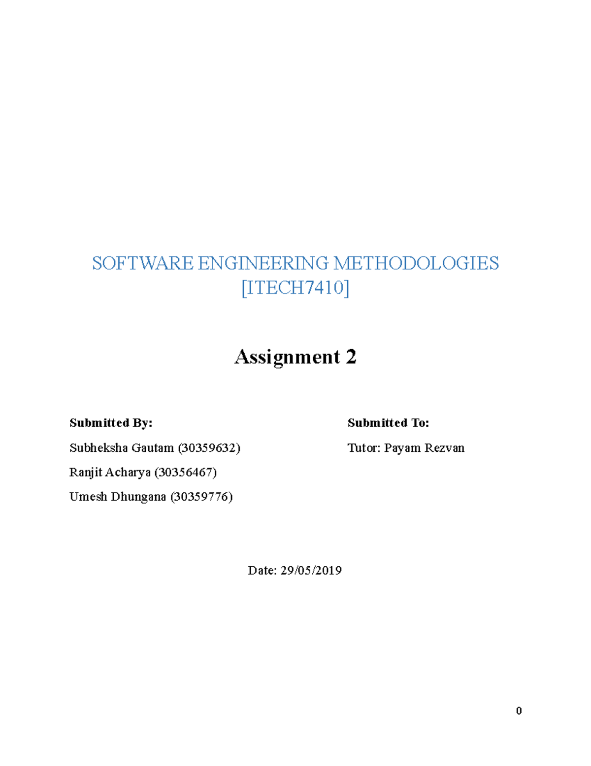 Software Engineering Methodologies(to be edited) - SOFTWARE ENGINEERING ...