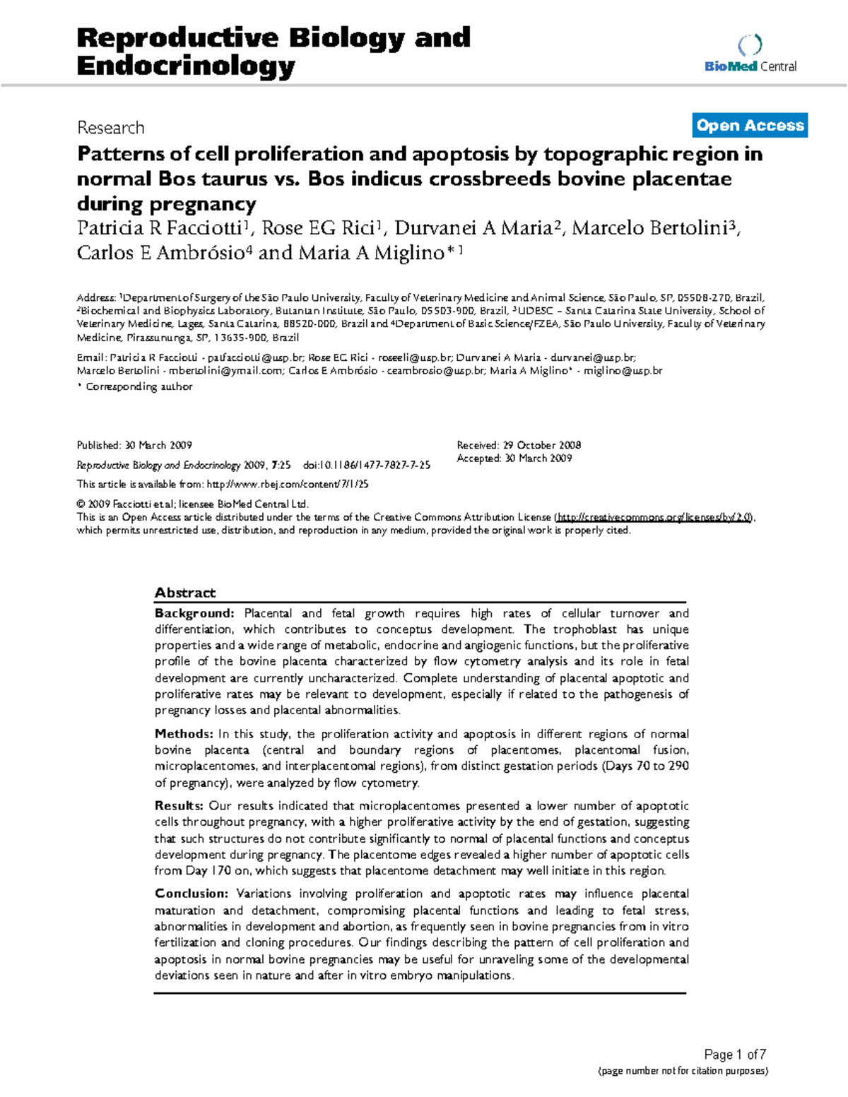 Patterns of cell proliferation and apopt - BioMed Central Page 1 of 7 ...