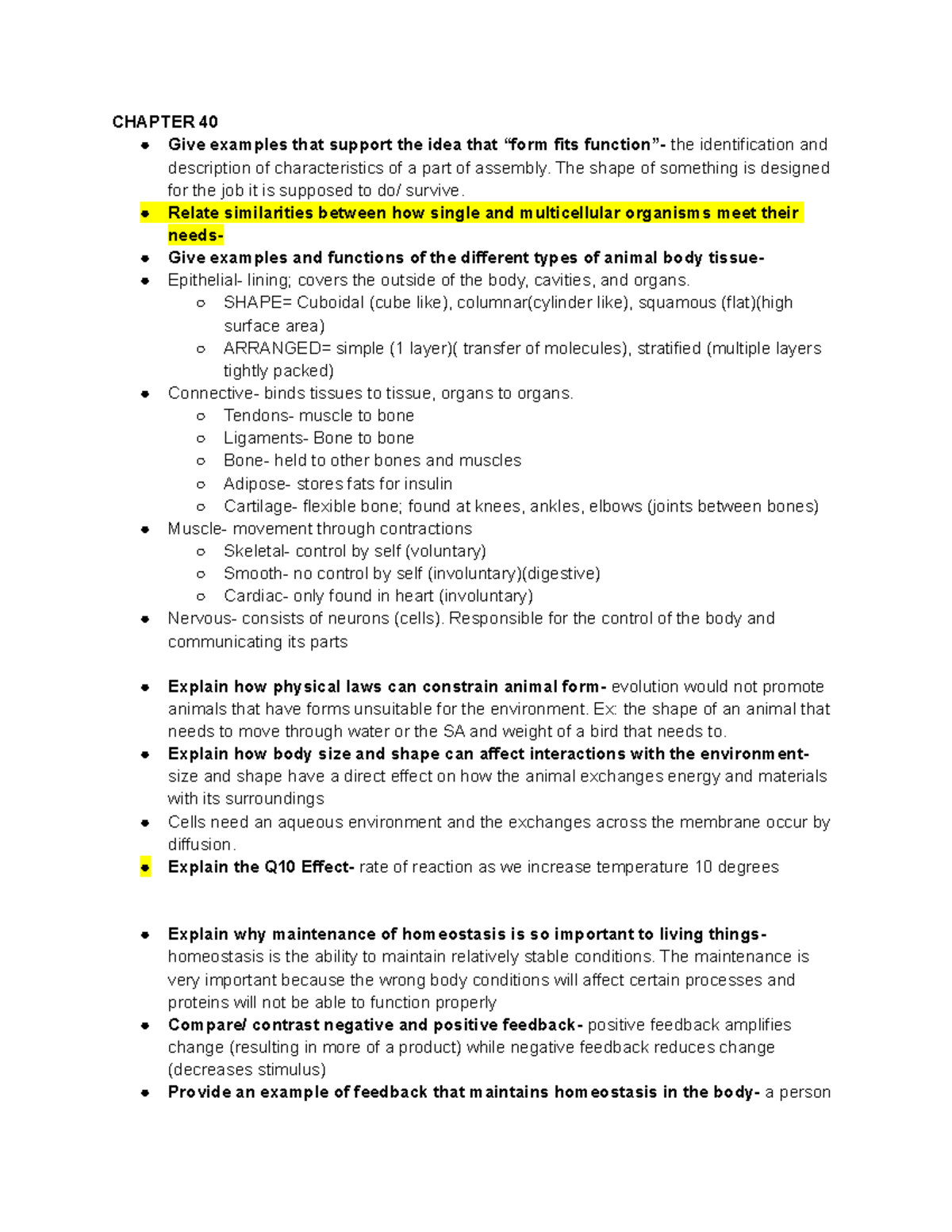 UNIT 12 AP BIO LT - Unit 12 learning targets - Biology I: Cells ...