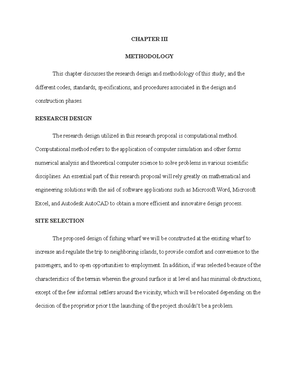 Research-0 - research - CHAPTER III METHODOLOGY This chapter discusses ...