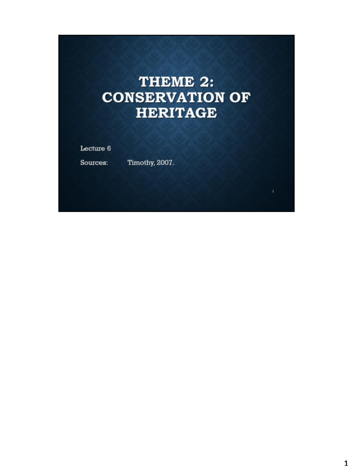 Lecture 6 Slides - Frameworks - they are merely examples of what can and has been done to ...