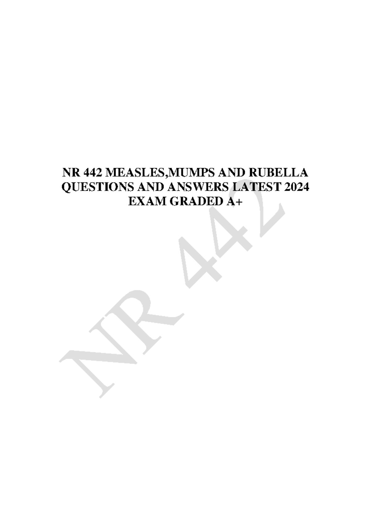 Nr 442 mmr - nr 442latest 2024 detailed exam questions and answers ...