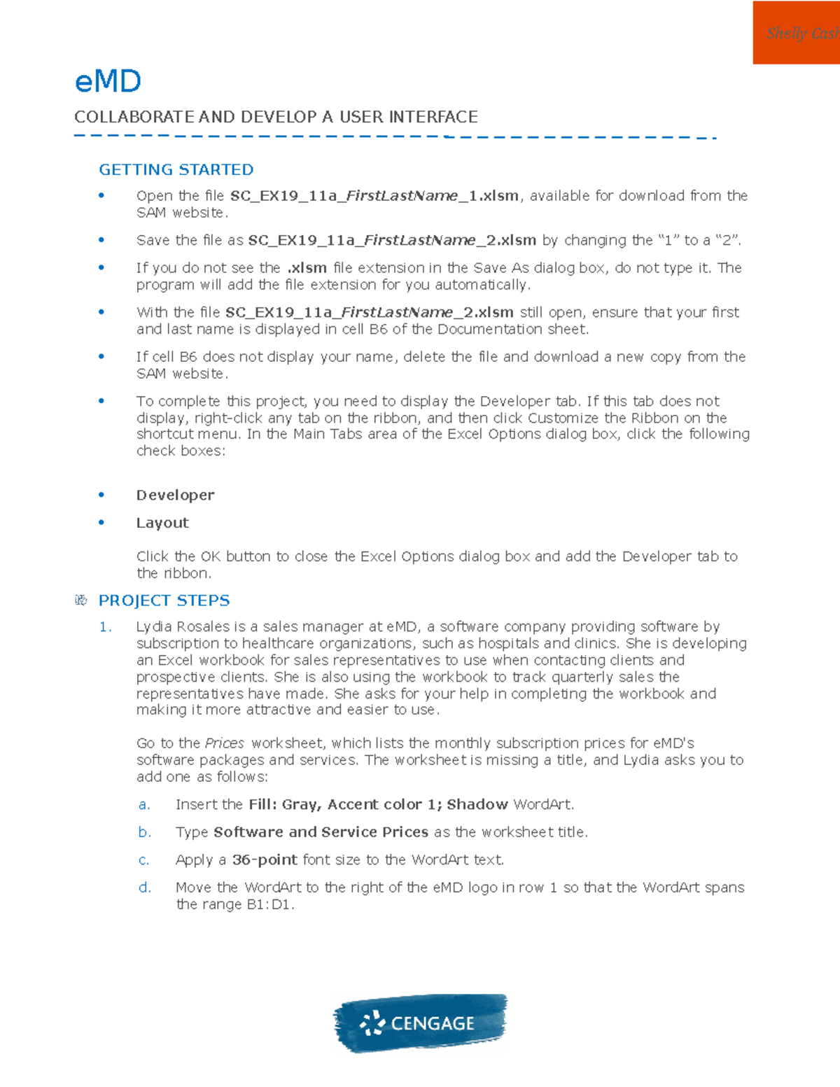 Instructions SC EX19 11a - eMD COLLABORATE AND DEVELOP A USER INTERFACE ...