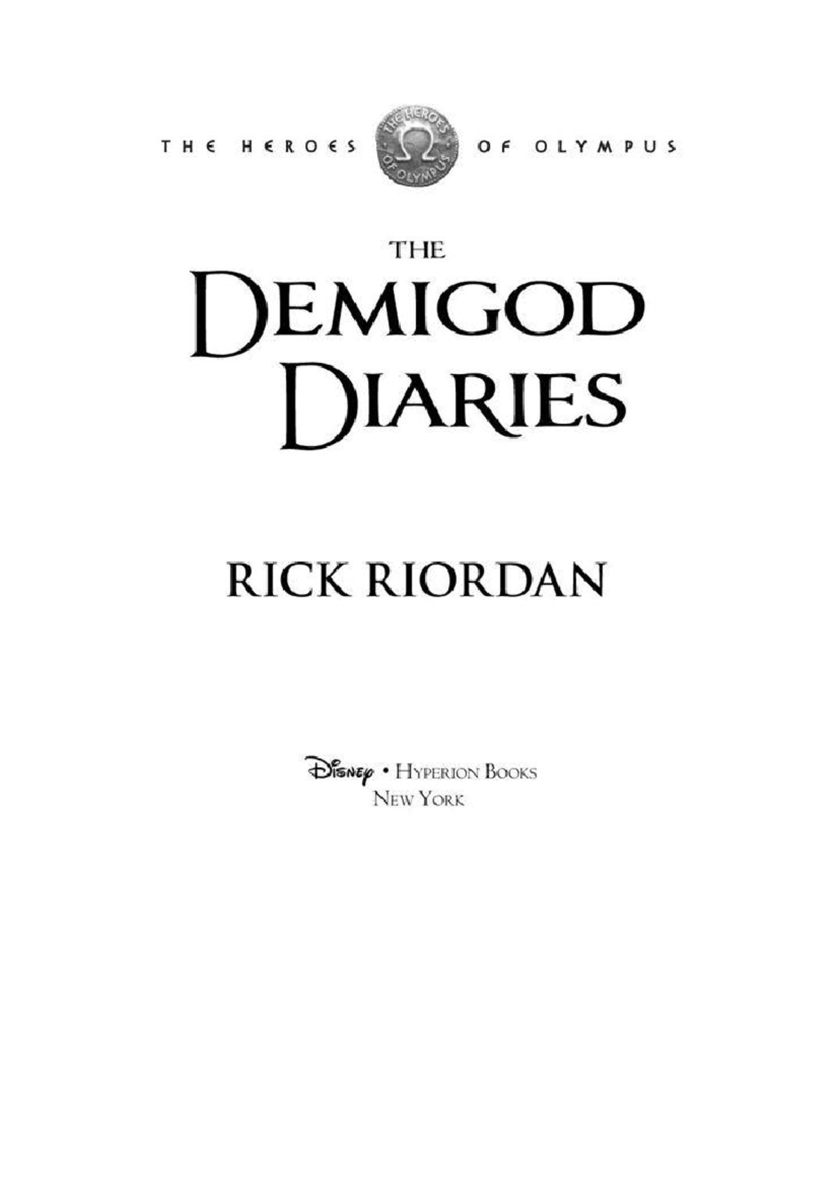 The Demigod Diaries - Free books. - C o p yri g h t © 2012 b y R i c k ...