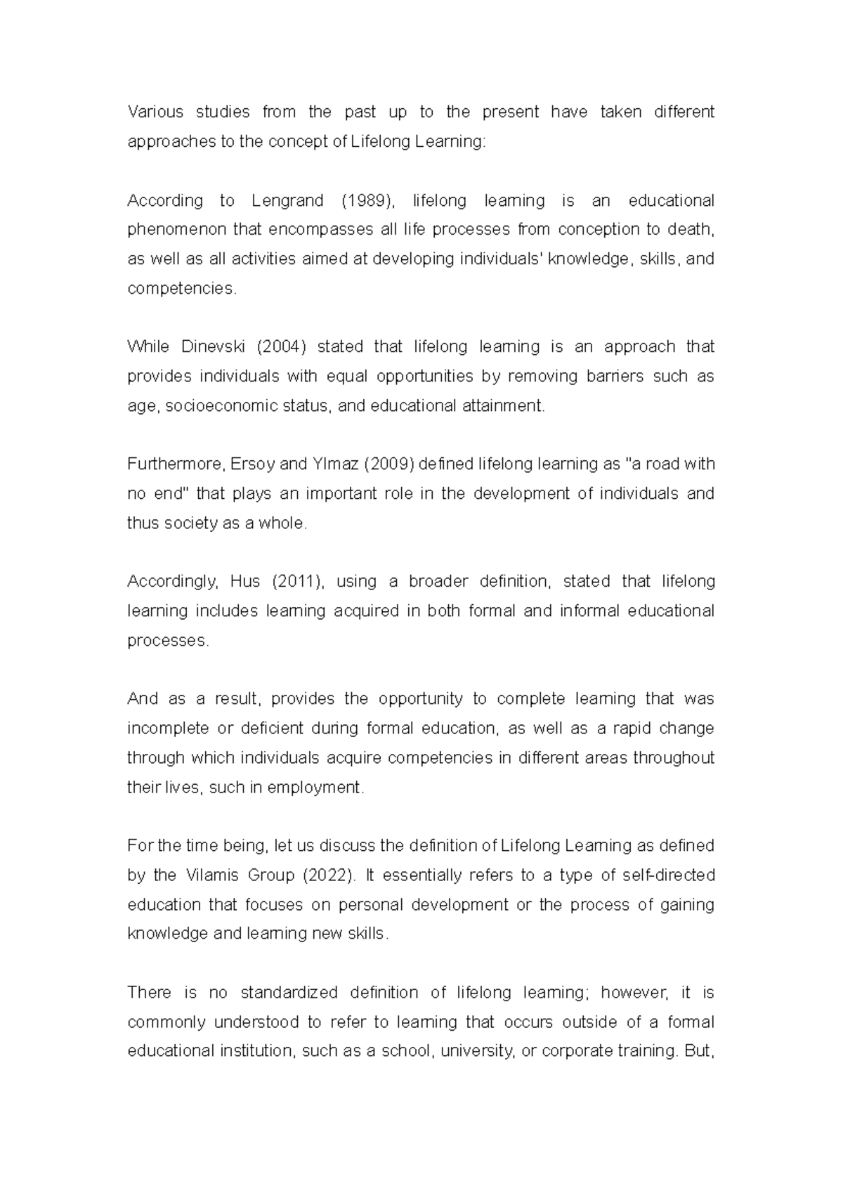 Ted Talk Script - TED Talk Topic - Various studies from the past up to ...