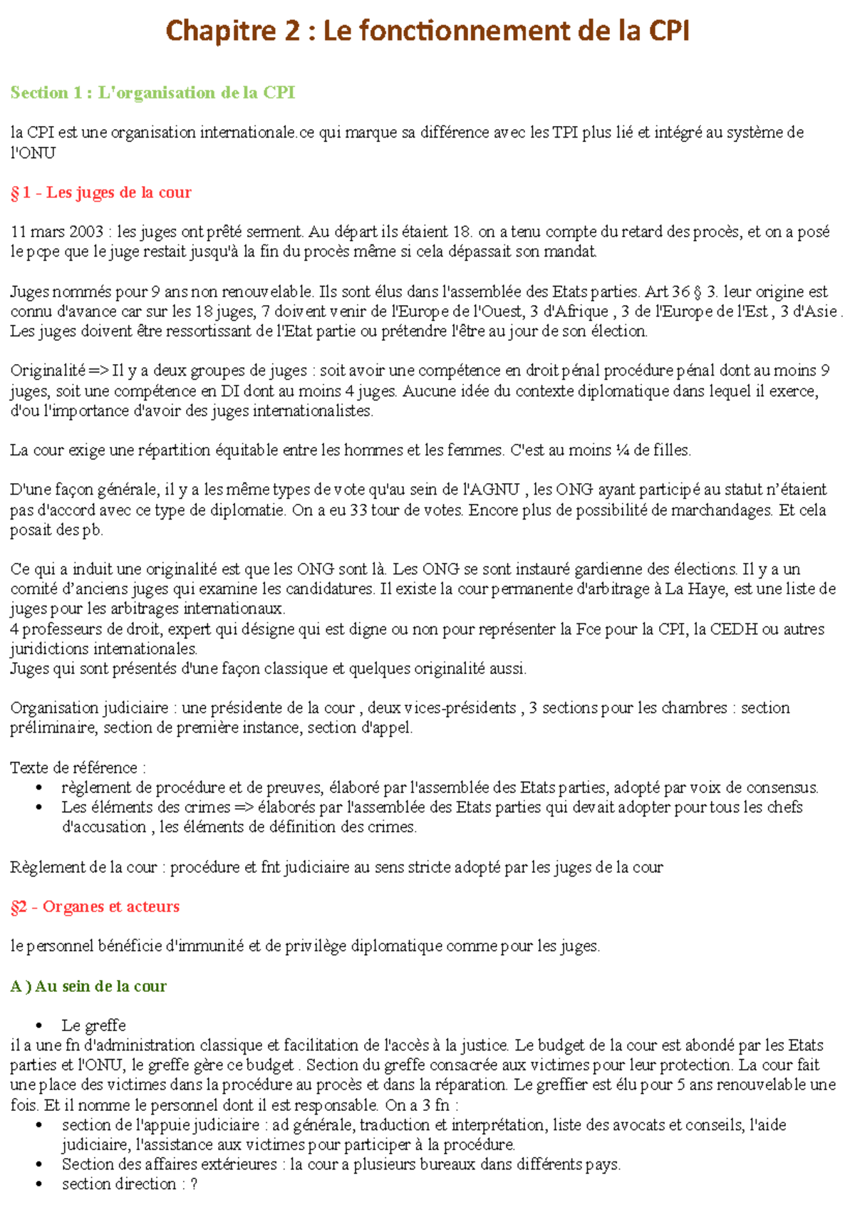 Partie 2 Chapitre 2 - Chapitre 2 : Le fonctionnement de la CPI Section ...