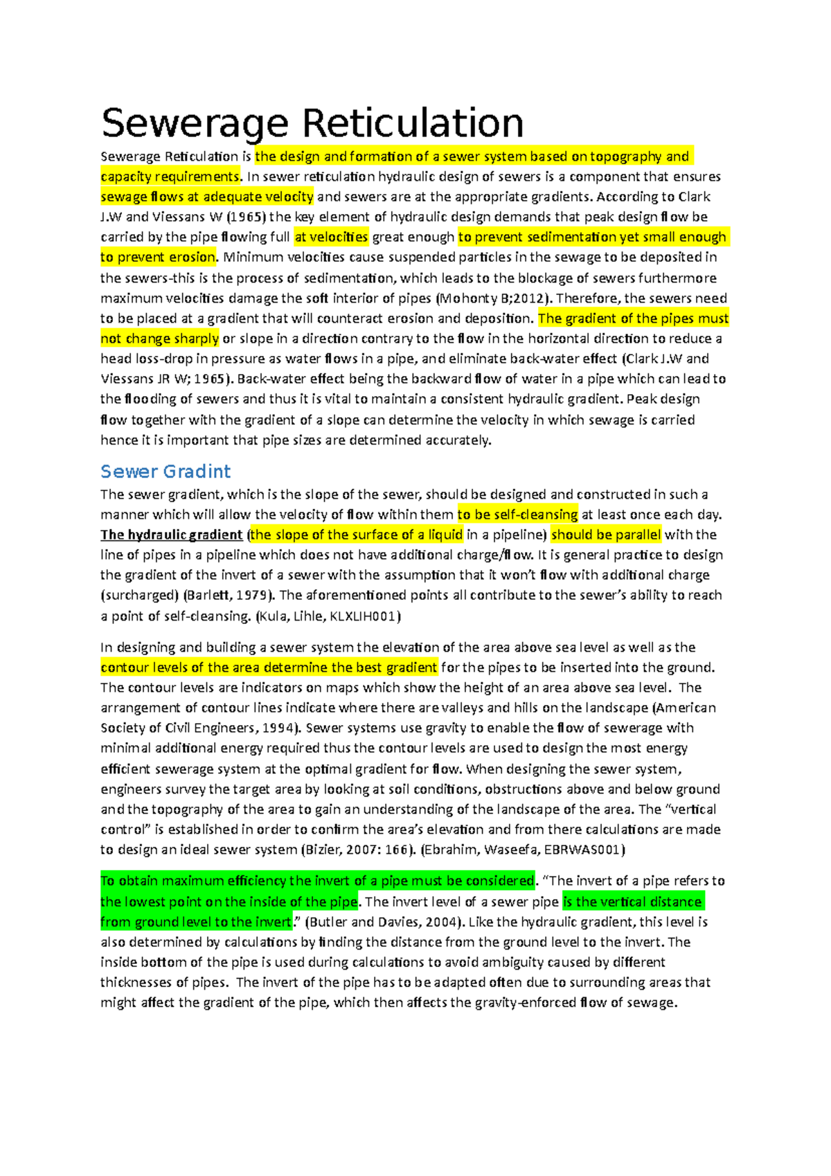 Group 22 - Sewerage Reticulation - Sewerage Reticulation Sewerage ...