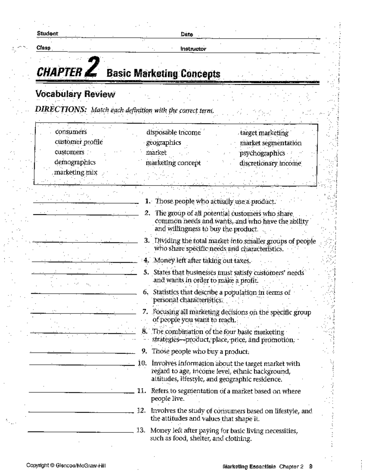 Chp 2 Vocabulary Review Worksheet - Studocu