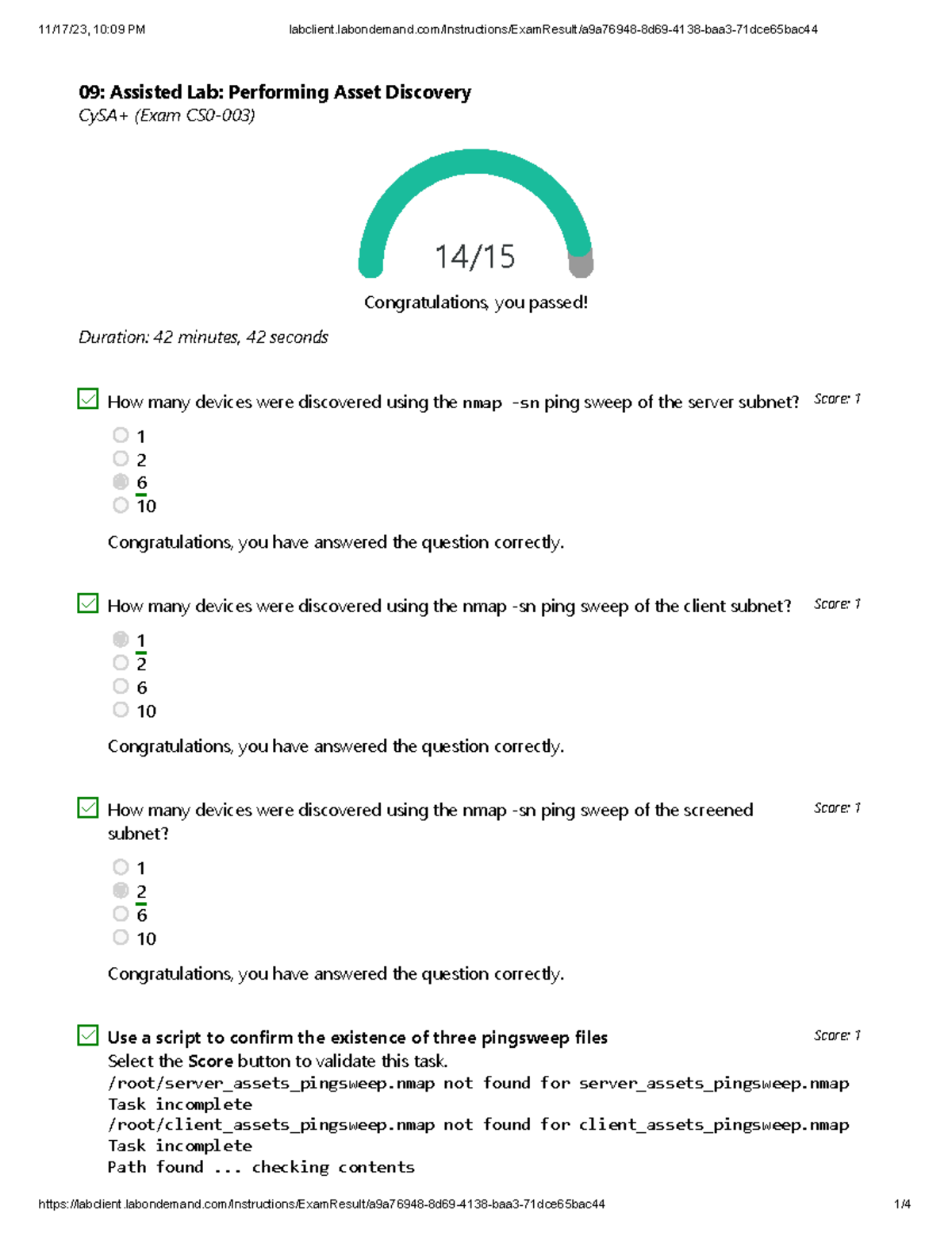 Performing Asset Discovery - Score: 1 Score: 1 Score: 1 Score: 1 09 ...