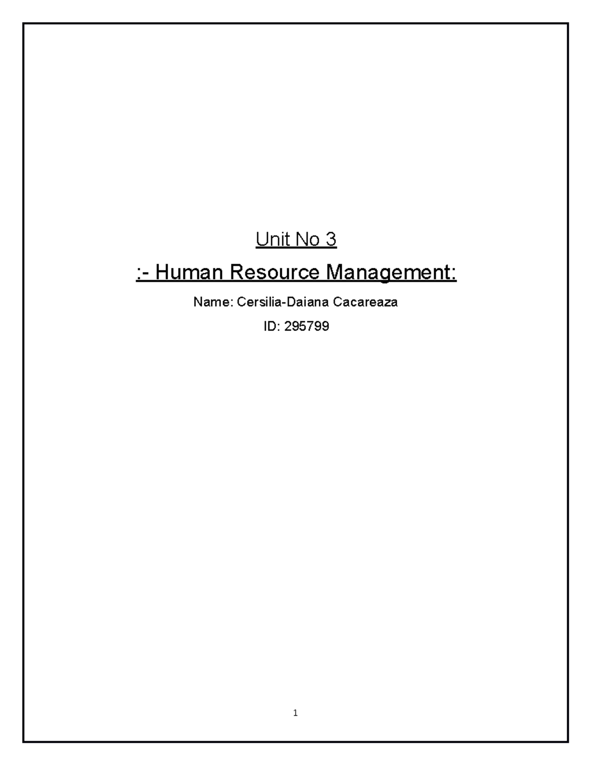 Human resources management unit 3 - Unit No 3 :- Human Resource ...