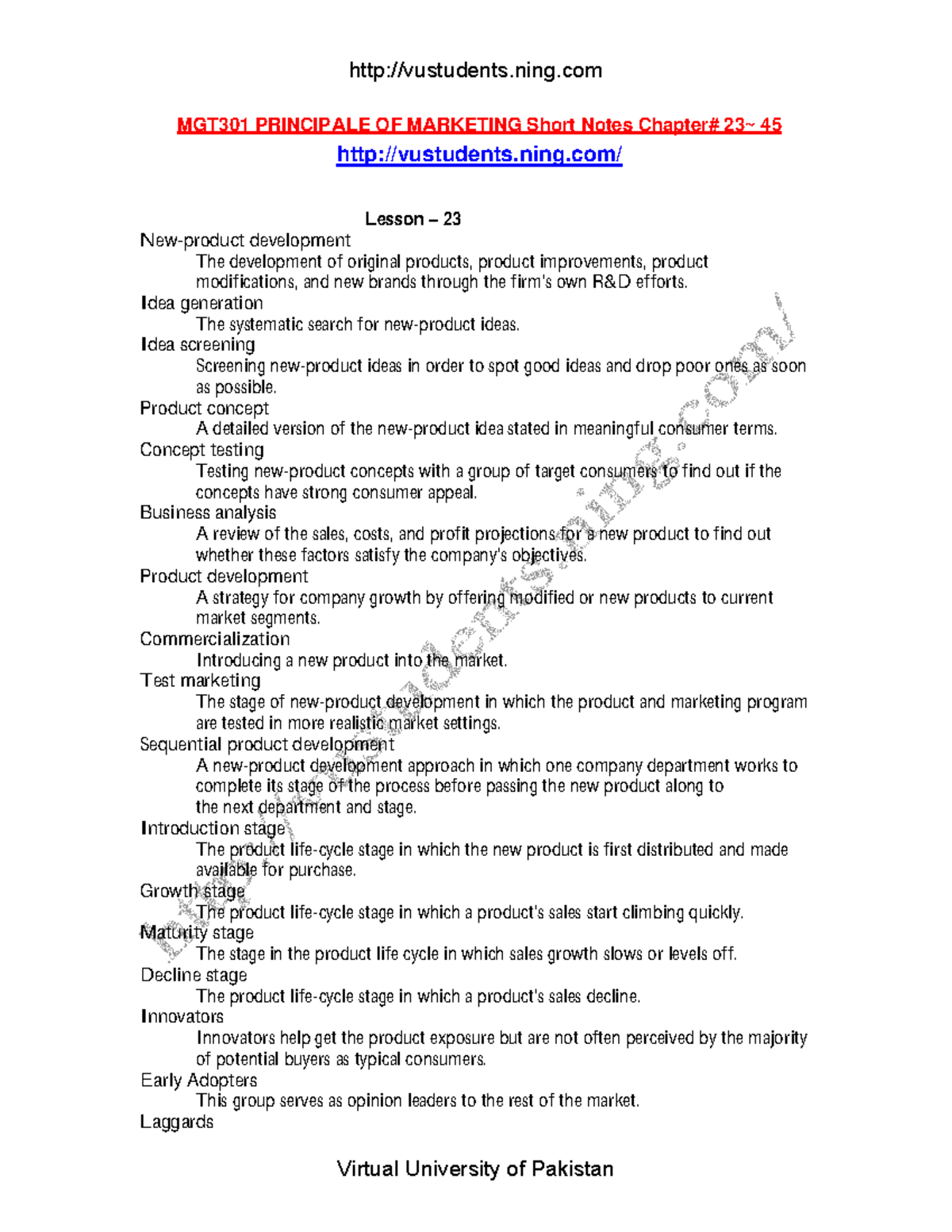 Dokumen - mgt301 priniciples of marketing - MGT301 PRINCIP A L E OF M ...