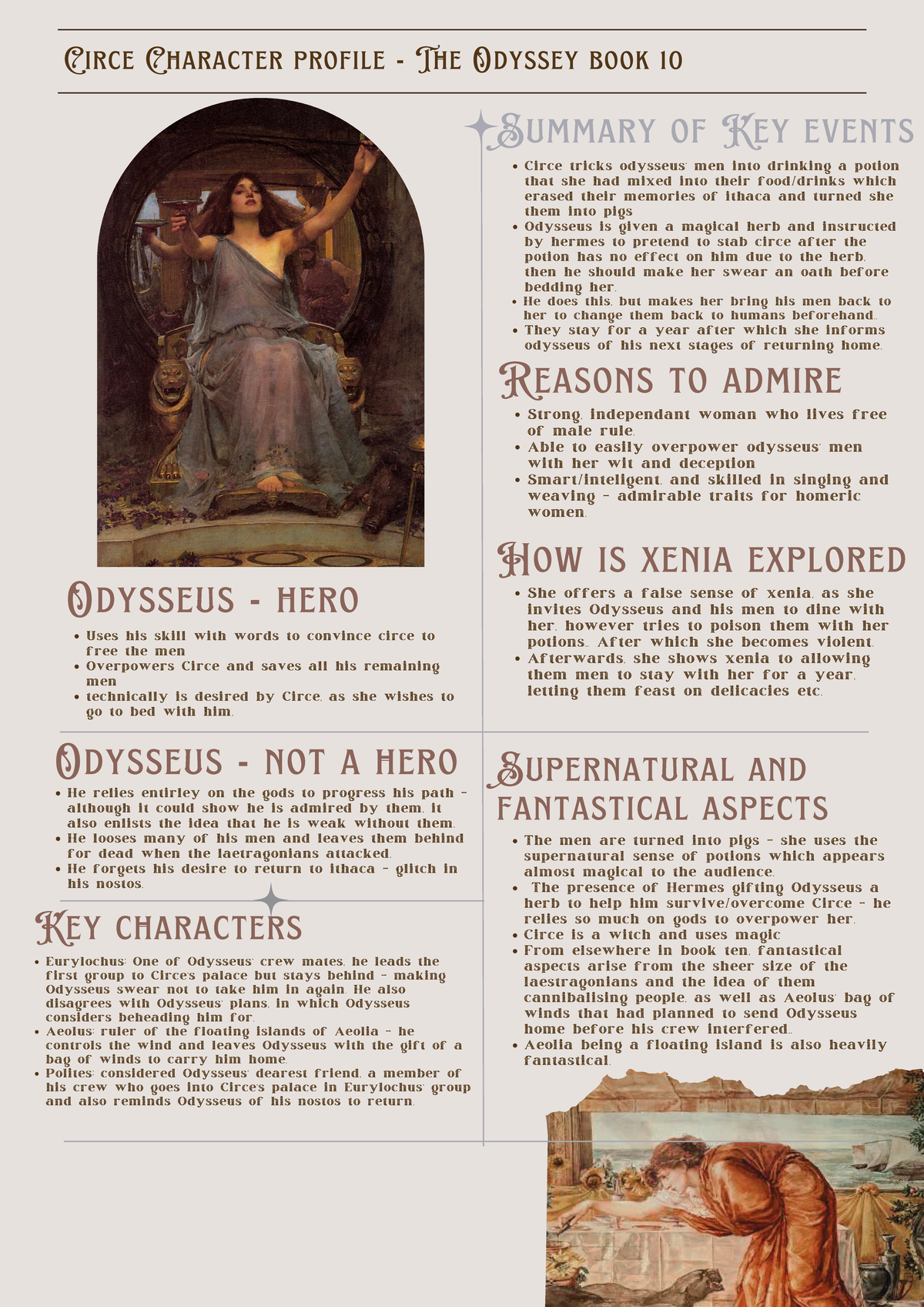 Circe Character Profile - He does this, but makes her bring his men ...