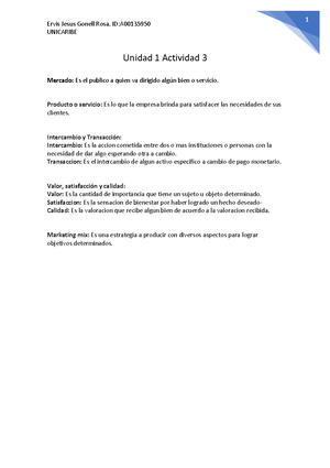 Importancia de la Metodología de la Investigación - Unidad 1 Actividad 1 Ervis Jesus Gonell Rosa ...