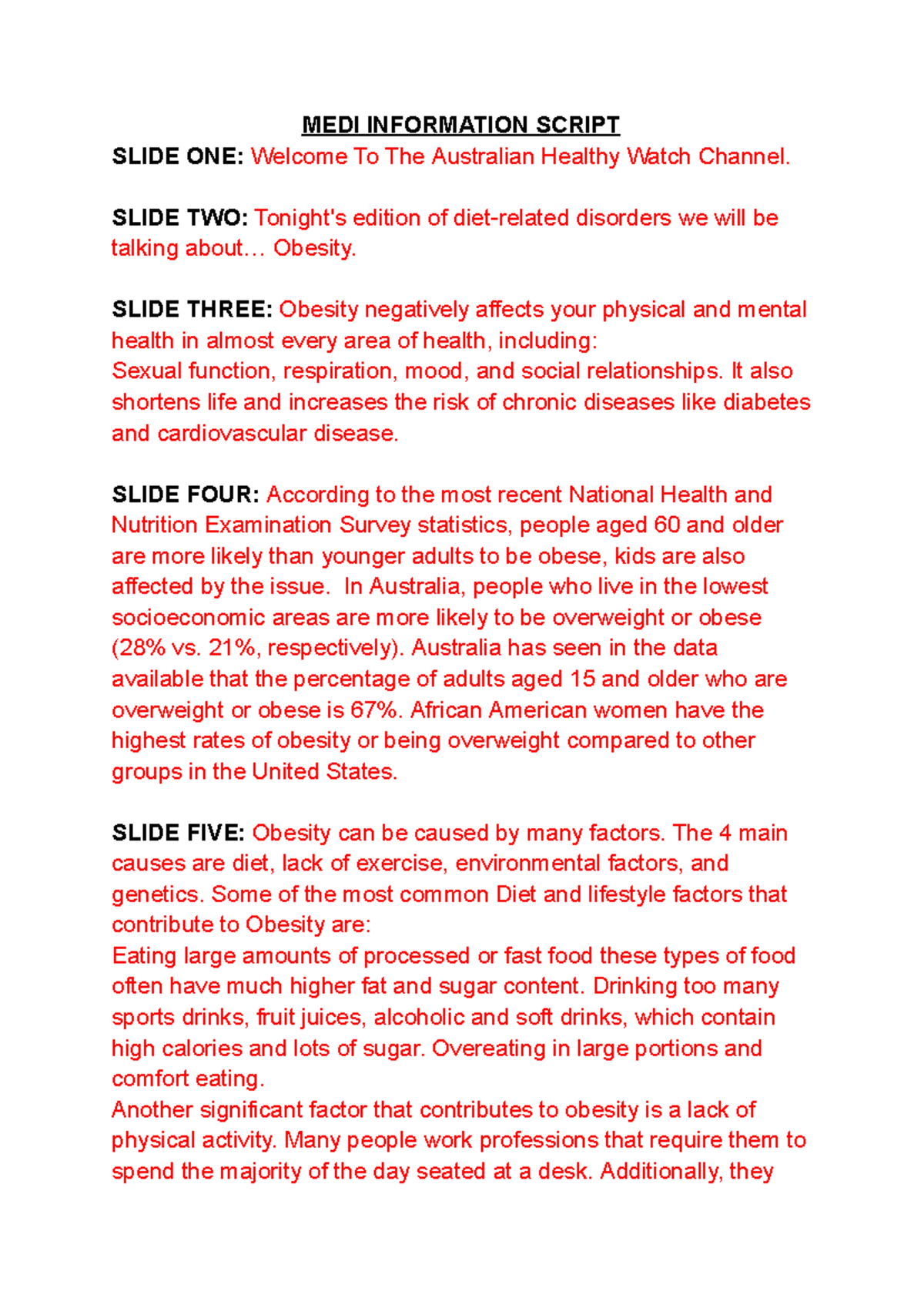 10 FOOD TECH Madipower MEDI Information Script - MEDI INFORMATION ...