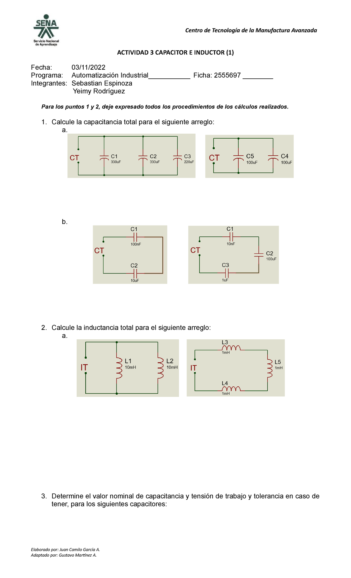 Actividadn 3n Capacitorn En Inductorn - ACTIVIDAD 3 CAPACITOR E ...