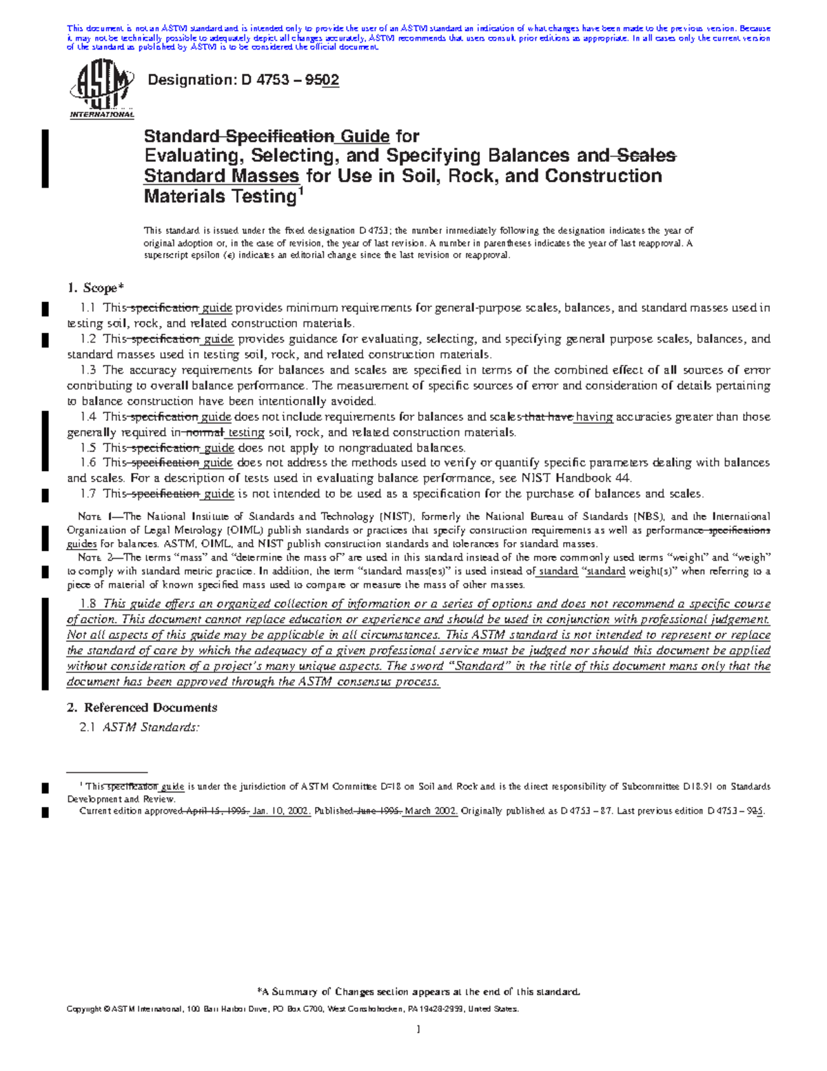 Pdfcoffee - Designation: D 4753 – 9502 Standard Specification Guide for Evaluating, Selecting ...