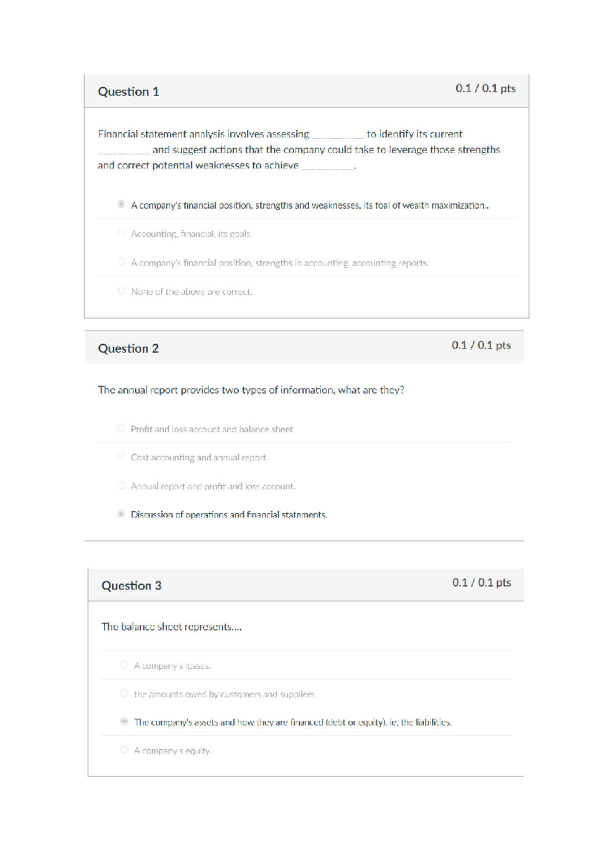Unit 2. Introduction of financial statements Test - Question 1 0 0 pts ...