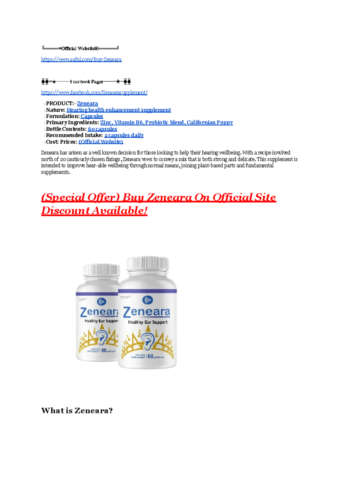 Zeneara Reviews USA Price And Benefits, Order - ╚════ 𝐎𝐟𝐟𝐢𝐜𝐢𝐚𝐥 𝐖𝐞𝐛𝐬𝐢𝐭𝐞 ...