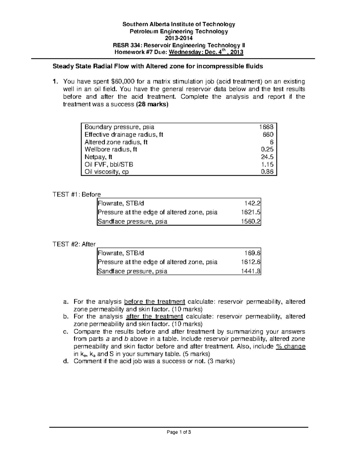 Waterflooding, Target Water and VRR - RESR344 - SAIT Polytechnic - Studocu