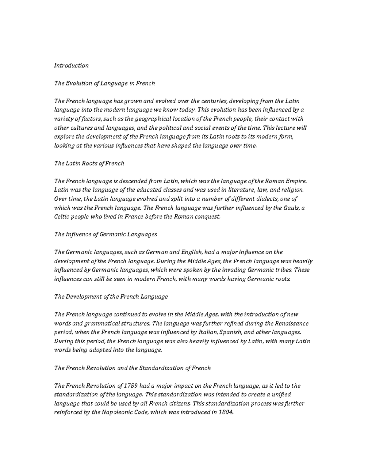 The Evolution of Language - Introduction The Evolution of Language in ...