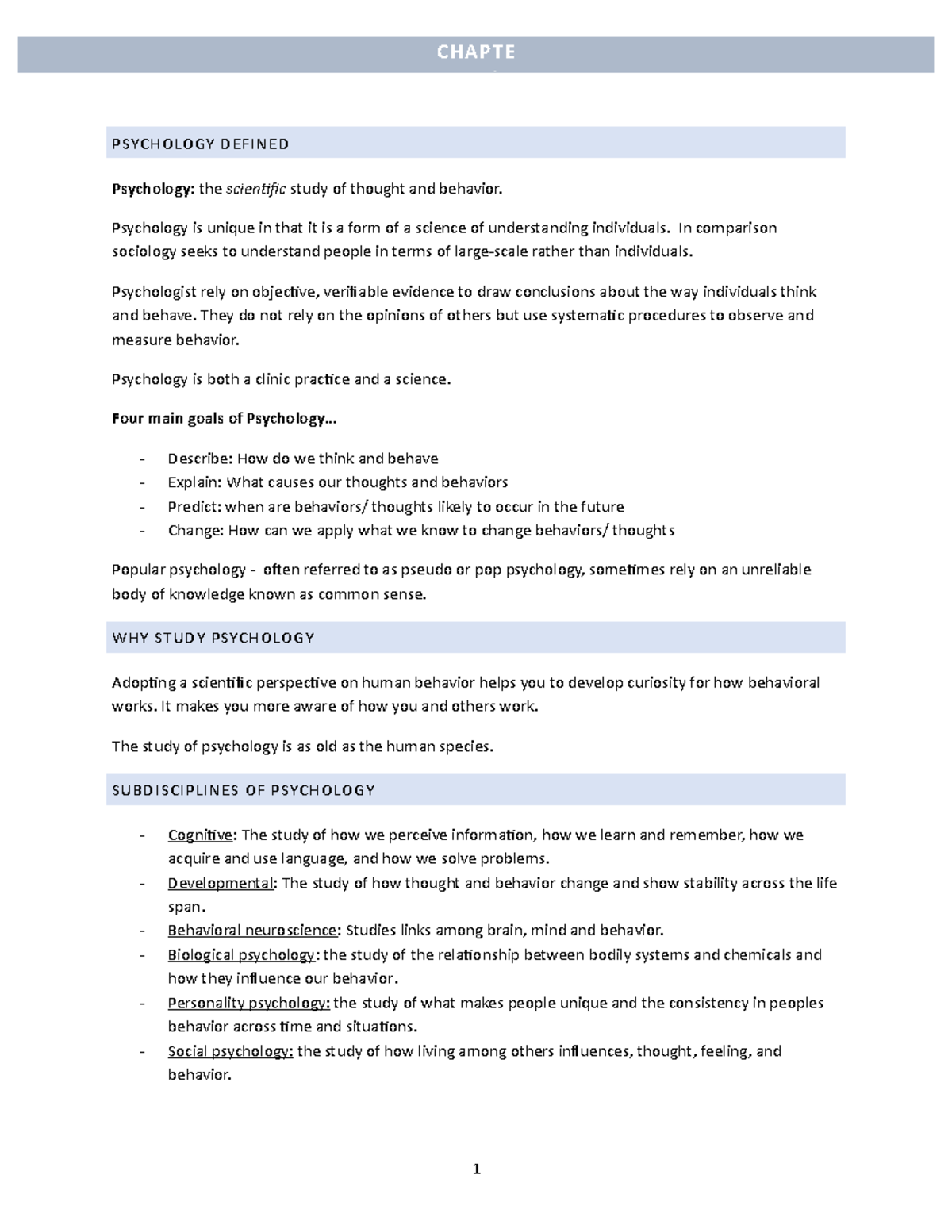 Chapter 1 (lecture notes included) - CHAPTER 1 INTRODUCTION TO ...