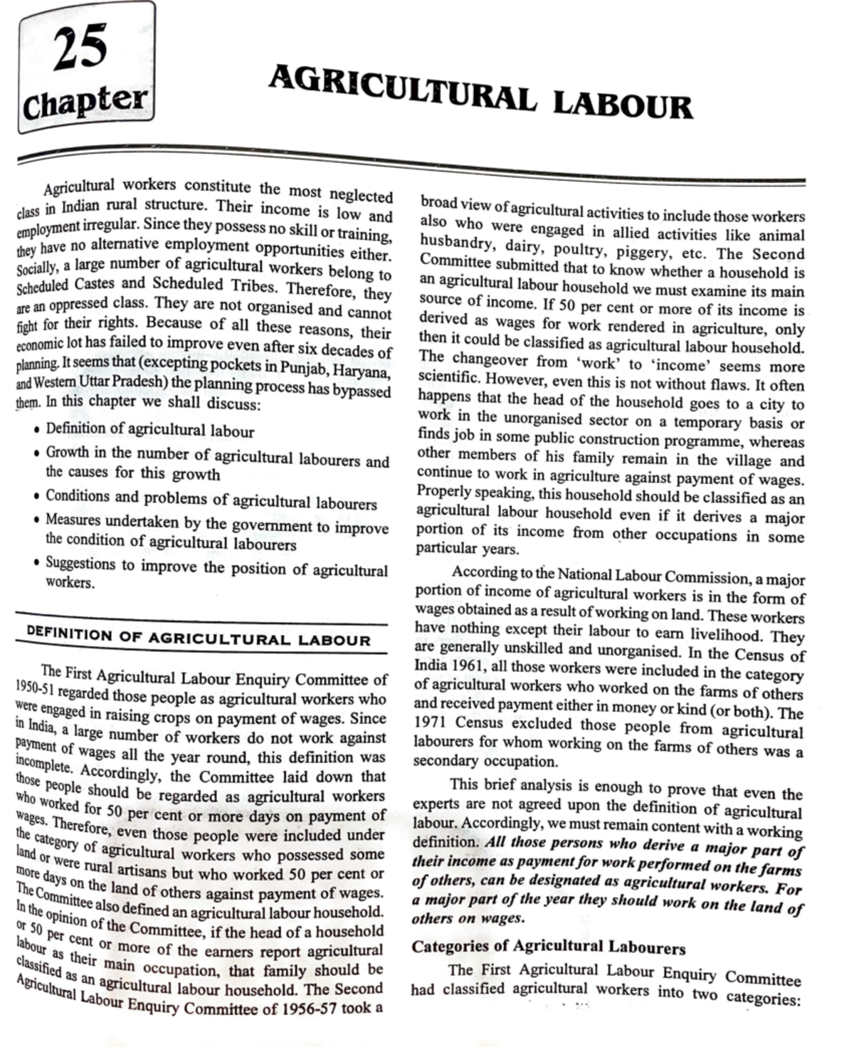Agricultural labour- puri - 25 cbaP,!:~,, ~ AGRICULTURAL LABOUR ...