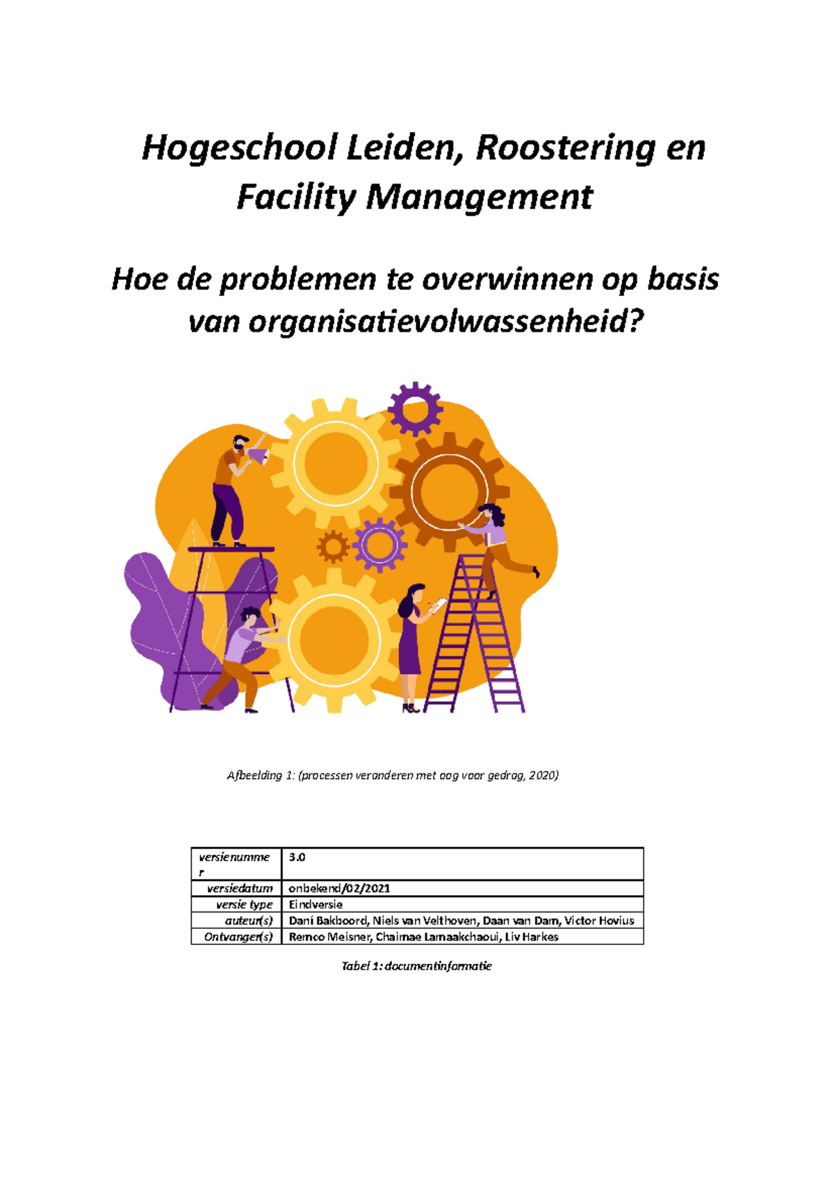 Adviesrapport Final - rapport - Hogeschool Leiden, Roostering en ...