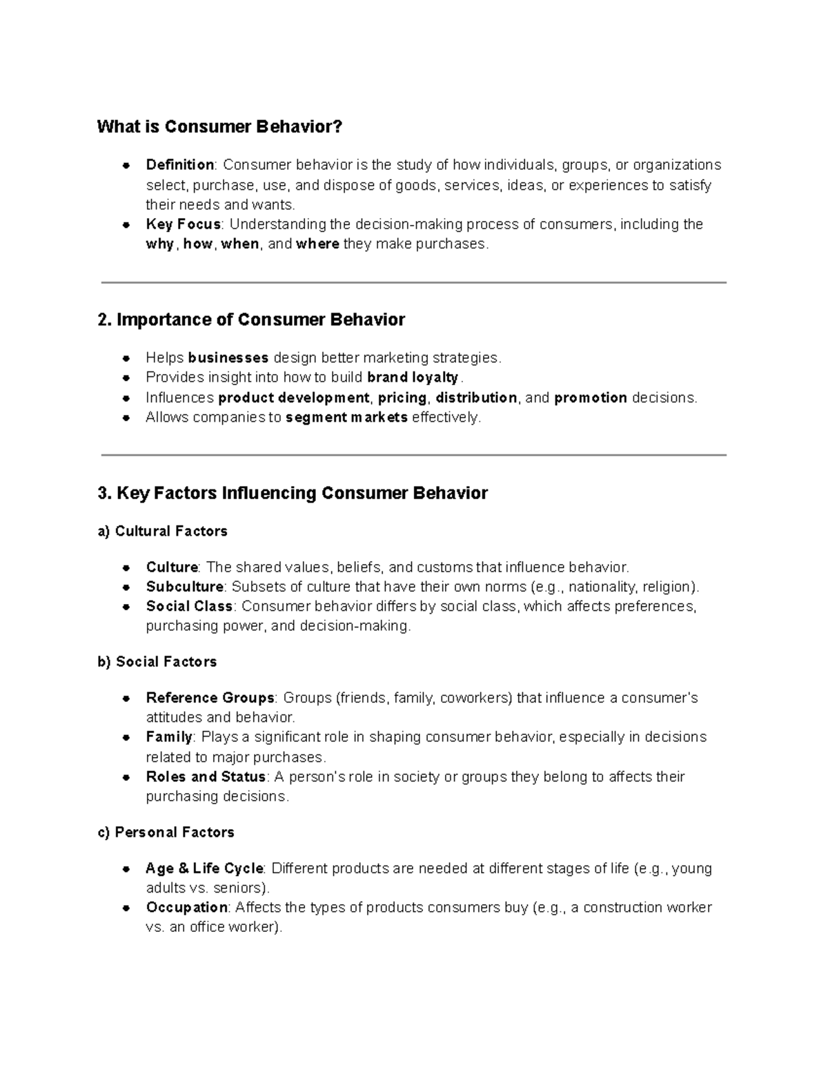 Consumer behaviour notes - What is Consumer Behavior? Definition ...